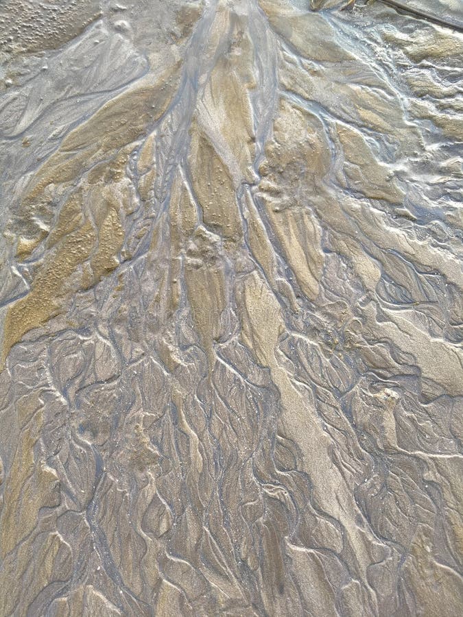 Sea Side Sandbar Sea Soil Ocean Water Design Art Wet Sand Stock Image ...