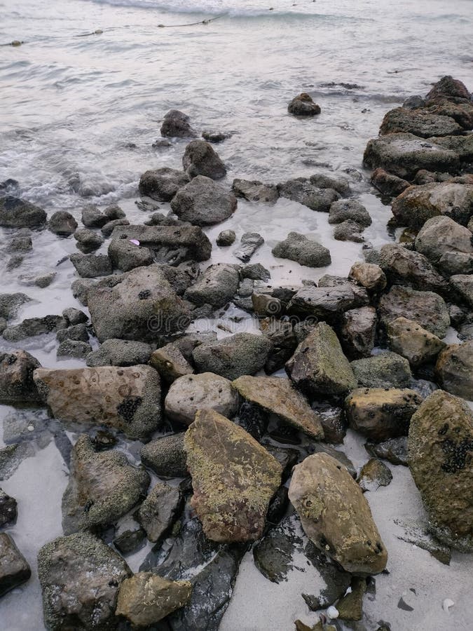 Sea Side View Amazing Nature Stone Stock Image - Image of sand, soil ...