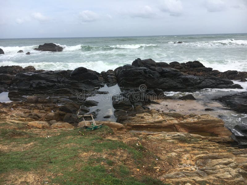 Sea side views stock photo. Image of islet, view, tower - 185662248