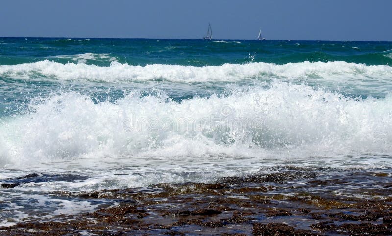 Sea sight in summer stock photo. Image of seasight, water - 131232850
