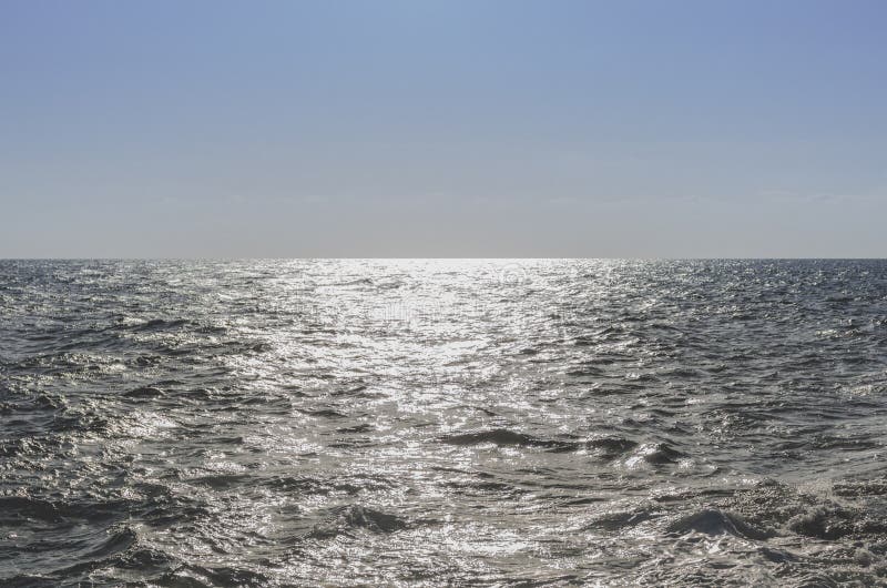 Only the Sea and Sky Divide the Frame in Half Stock Image - Image of ...