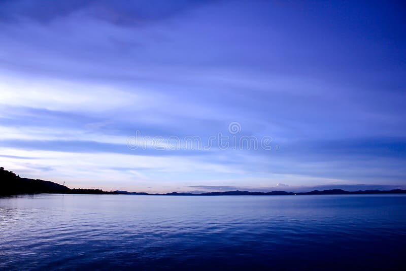 Sea and Sky in the Early Evening. Stock Image - Image of close, early ...