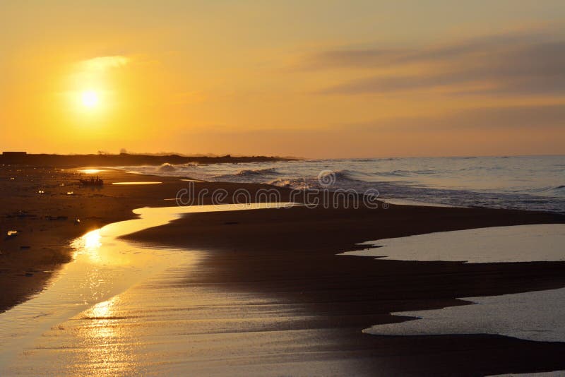 Sea view at sundown stock photo. Image of nature, ocean - 103503536