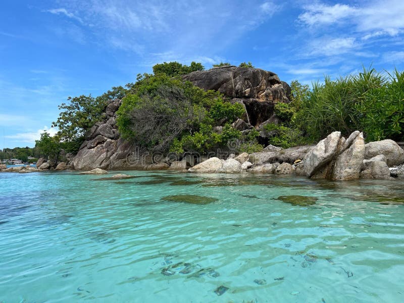 Sea and Small Island on Koh Lipe Stock Photo - Image of boat, paradise ...