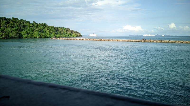 Sea and small islands stock image. Image of river, boat - 385596097