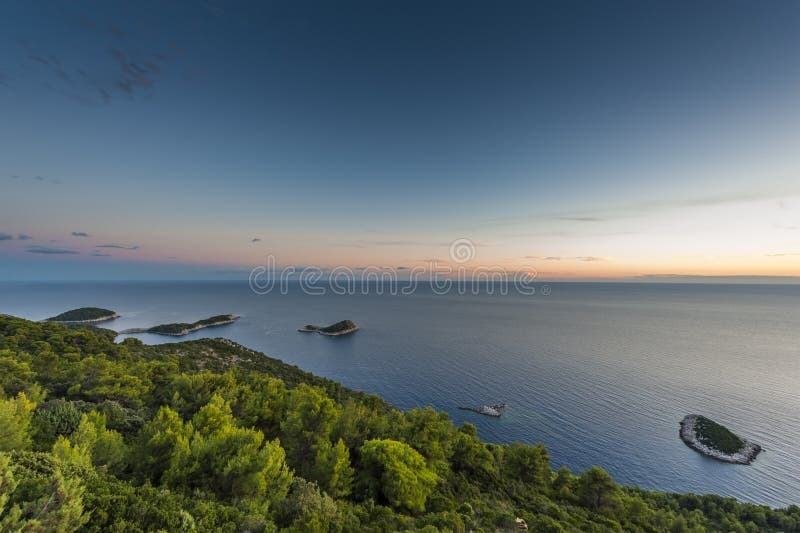 Sea with small islands stock image. Image of nature, horizon - 45276571