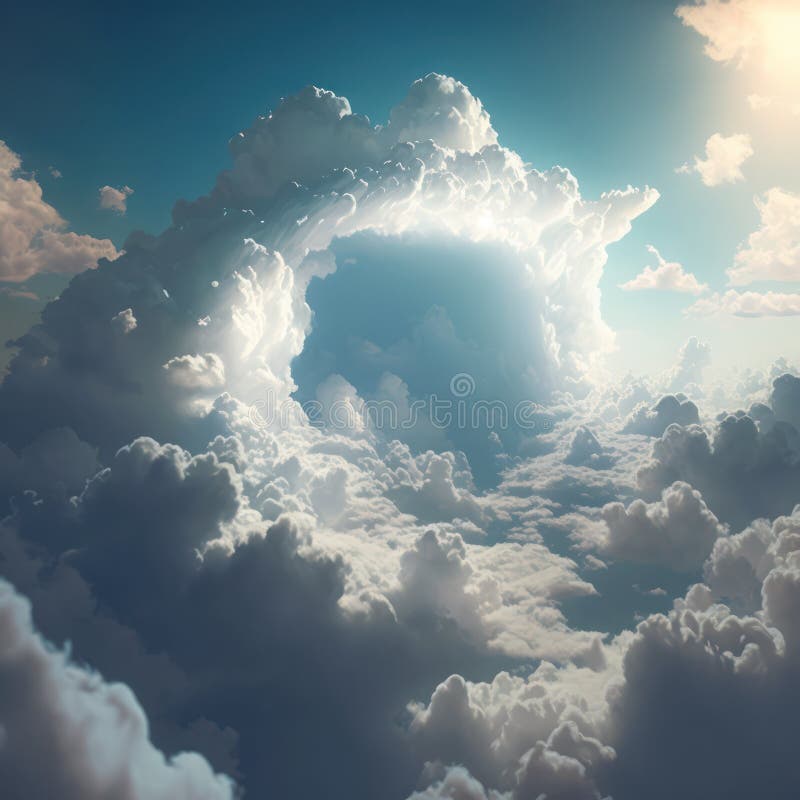 A Sea of Soft Clouds Cover the Sky on a Sunny Afternoon Stock ...