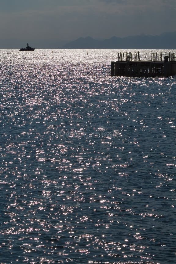 The sea sparkles stock photo. Image of quayside, coastline - 2434412