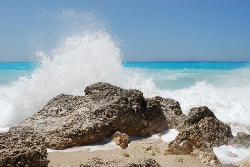 Sea splash stock photo. Image of tropical, beach, foamy - 10753634