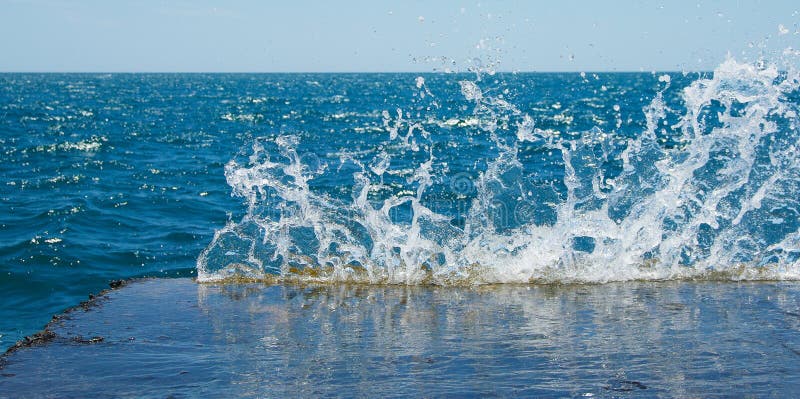 Sea splash background stock photo. Image of reflection - 42024094