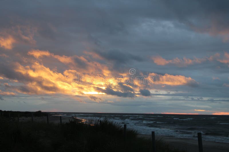 Sea Splash Under Thunderhead Cloudy Sky Stock Image - Image of sunlight ...