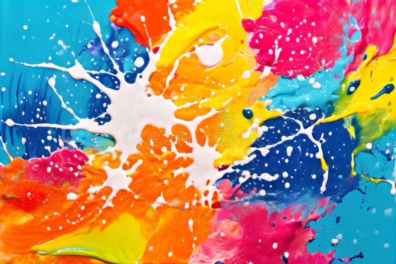 Sea Splash a Vibrant Sea Inspired Splatter with Bold Colors and Stock ...
