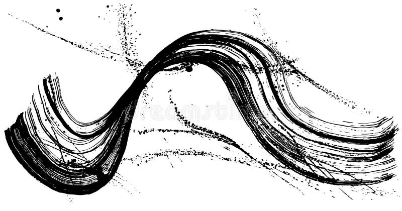 Sea Spray. Brush Stroke Wave Stock Illustration - Illustration of wave ...