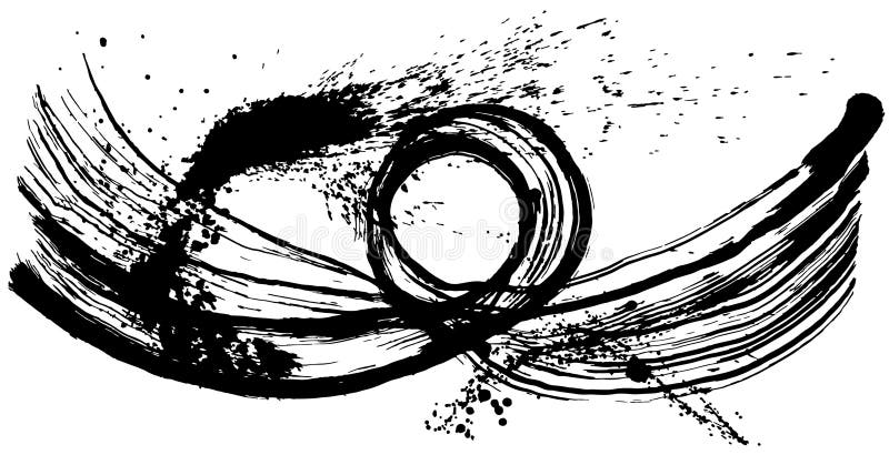 Sea Spray. Brush Stroke Wave Stock Illustration - Illustration of ...