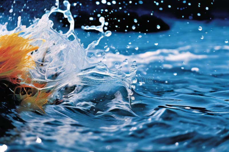 Sea Spray a Dynamic Splatter Featuring Sea Spray Like Patterns Stock ...