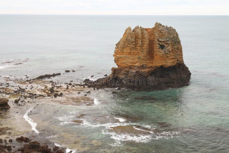 Sea Stack the Great Ocean Road Stock Image - Image of sedimentary ...