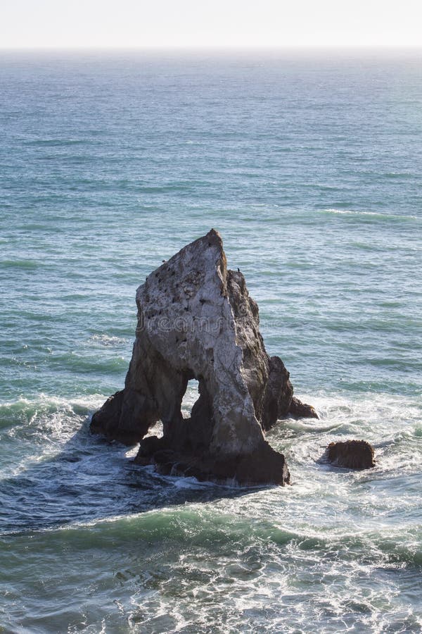 Sea Stack Off Coast of Northern California Stock Photo - Image of ...