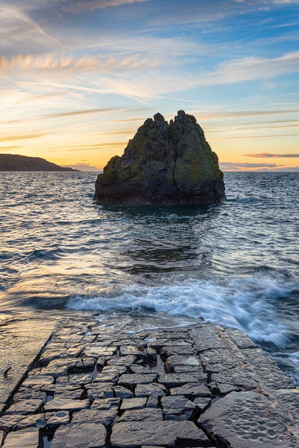 Sea Stack at Pettico Wick stock image. Image of nature - 127580811