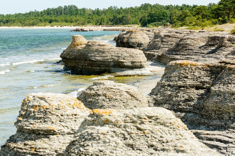 Sea stacks stock photo. Image of baltic, rock, deposits - 42783280