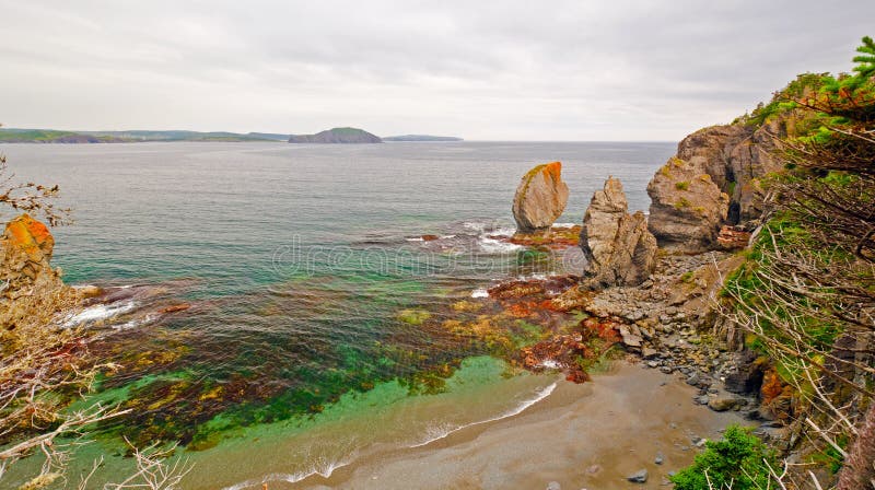 Sea Stacks on the Newfoundland Coast Stock Photo - Image of scenic ...