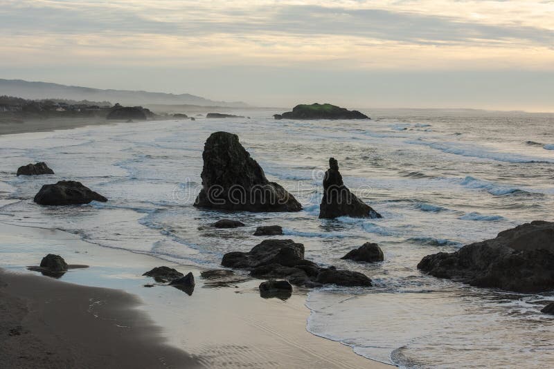 Sea Stacks on the Oregon Coast Stock Image - Image of destination ...