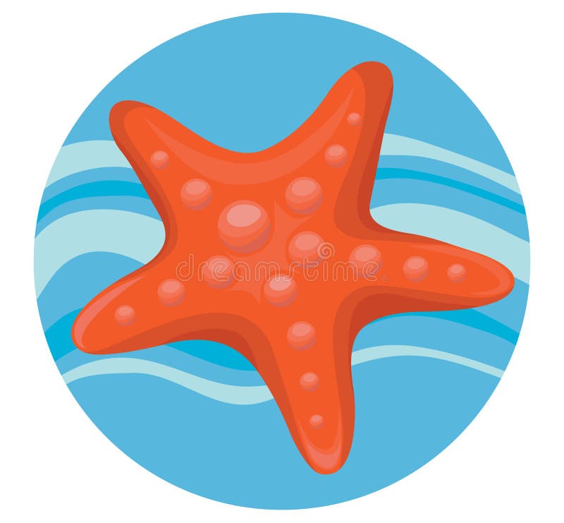 Sea star stock vector. Illustration of wave, animal, star - 21801461