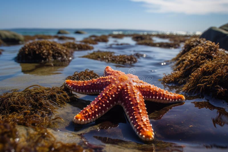 Sea Star Beach Summer. Generate Ai Stock Image - Image of background ...