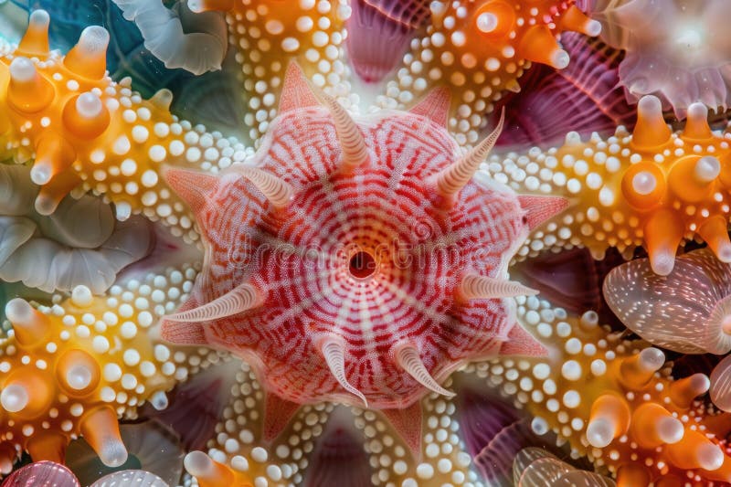 Sea Star Details with Vibrant Colors and Textures Stock Photo - Image ...