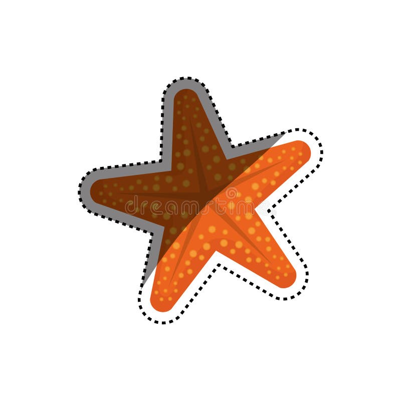 Sea star isolated stock illustration. Illustration of design - 85125924