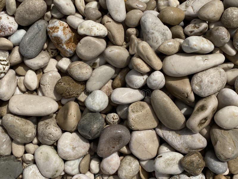 Sea Stone on Beach for Background Stock Image - Image of background ...