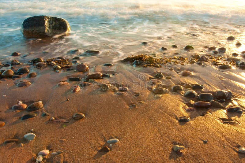 Sea with stones stock image. Image of nature, flow, clear - 16039373
