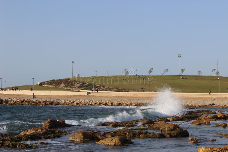 Sea Stones on the Beach in Jaffa Stock Image - Image of journey, nature ...