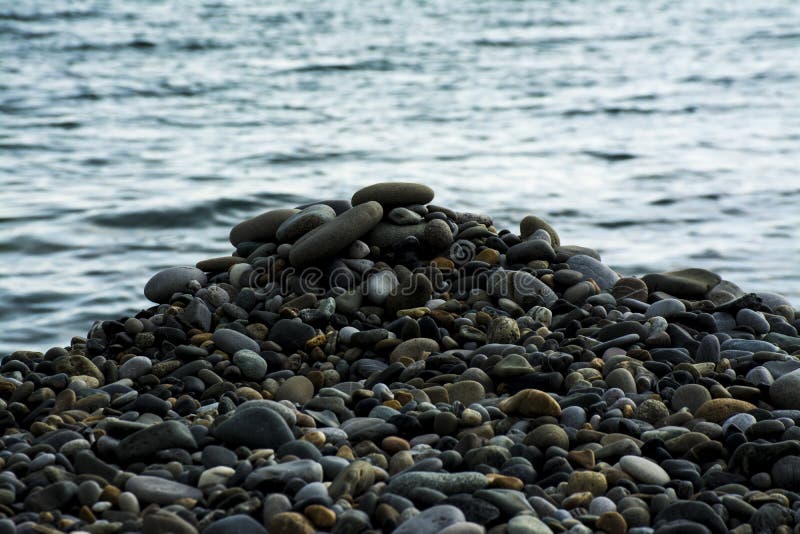Sea stones, pebbles stock image. Image of autumn, summer - 127686457