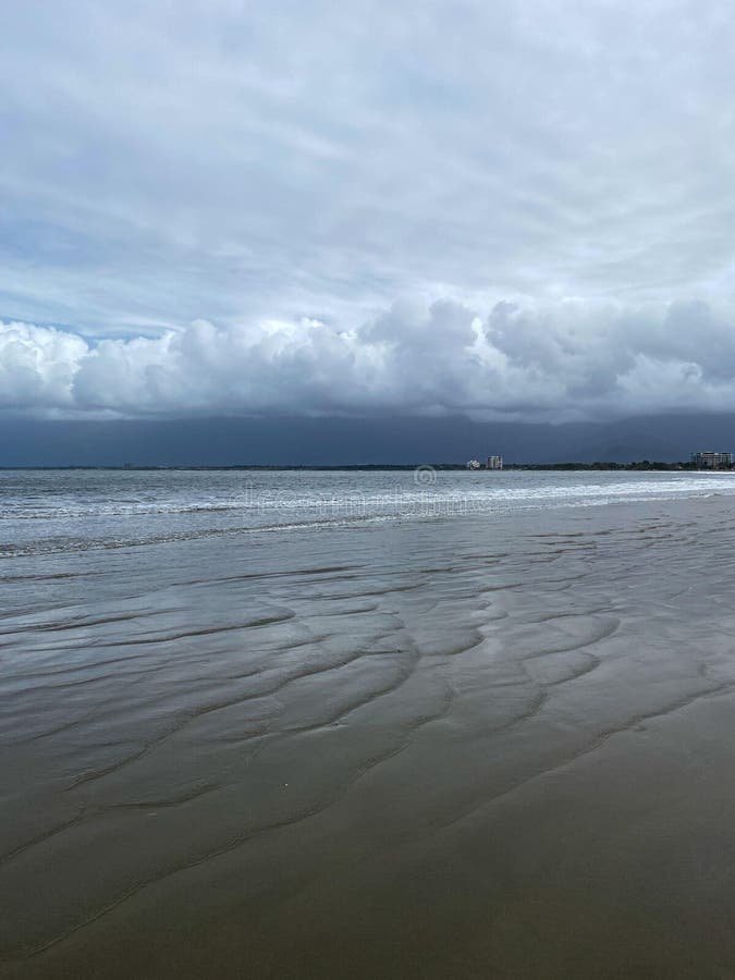 Dance of the Waves: an Encounter with the Cloudy Sky Stock Image ...