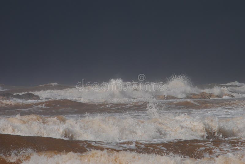 Sea Storm and Crashing Waves Mediterranean Sea Stock Image - Image of ...