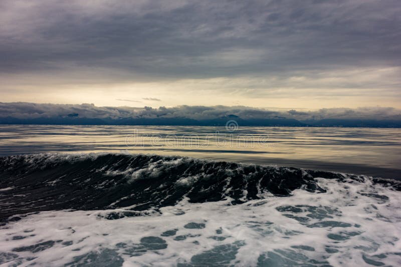 Sea during a Storm. Raging Wave in the Ocean Stock Image - Image of ...