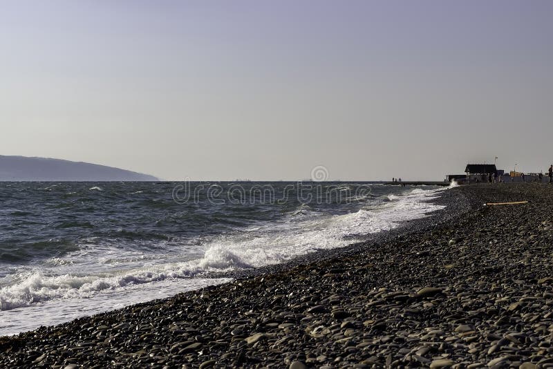 The Sea during a Storm. Sea Waves during Strong Winds Stock Photo ...