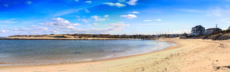 Sea Street Beach in Dennis, Massachusetts on Cape Cod Stock Photo ...
