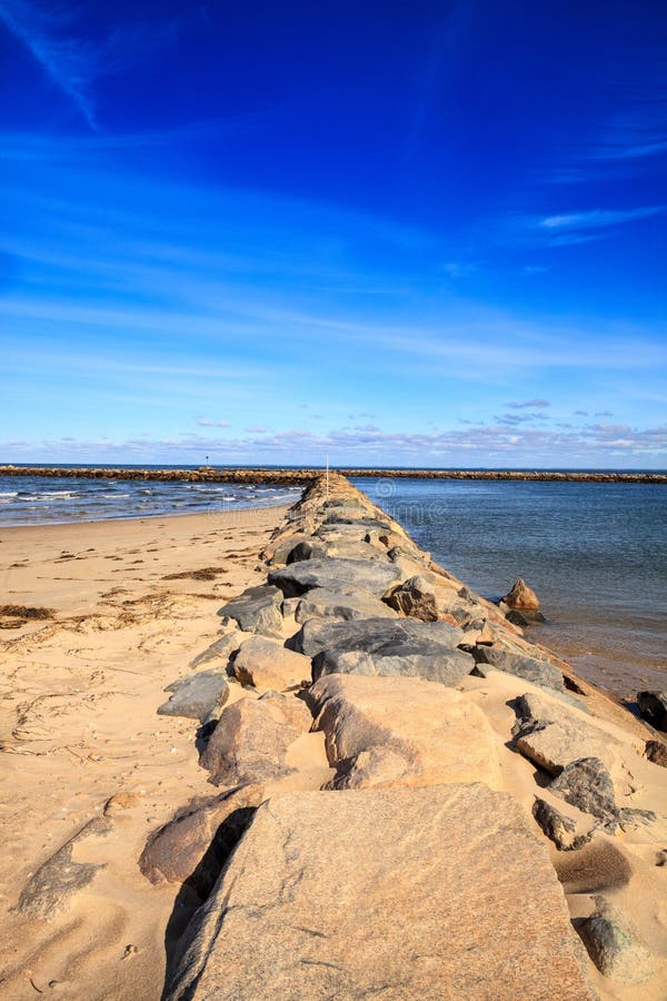 Sea Street Beach in Dennis, Massachusetts on Cape Cod Stock Photo ...