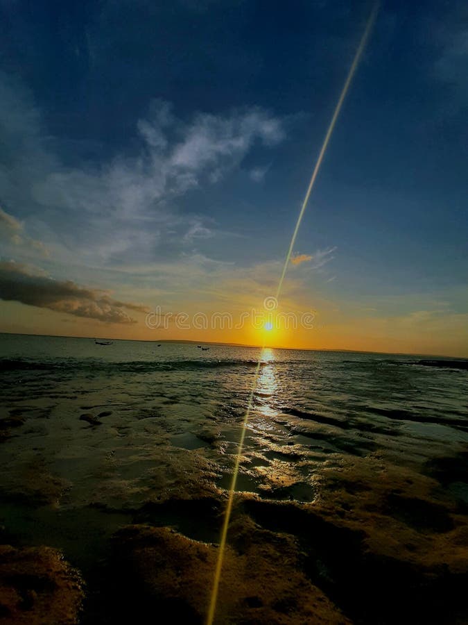 Sea Sun Sky Clauds Ocean Sunset Day Stock Photo - Image of sunset ...