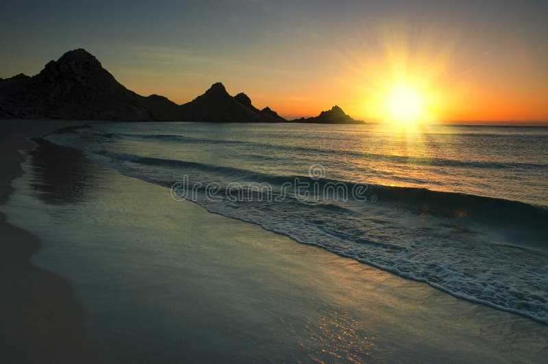 Sea sundown stock image. Image of resort, colorful, open - 20875663