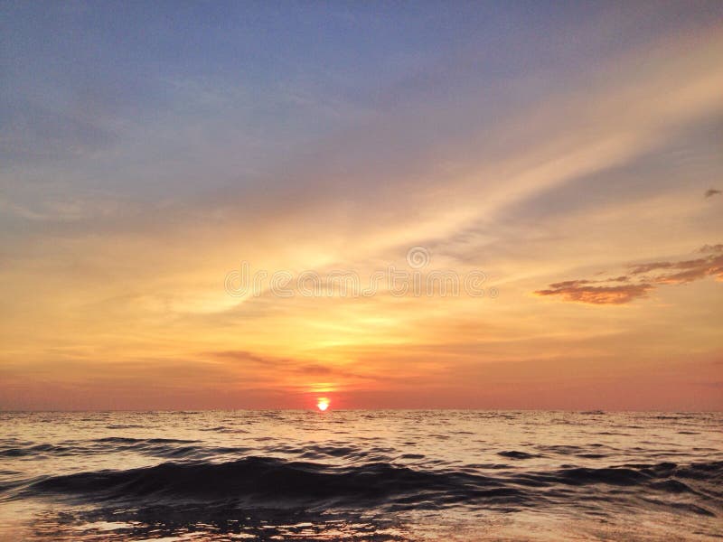 Sea sundown stock photo. Image of sundown, nature, ocean - 51119166