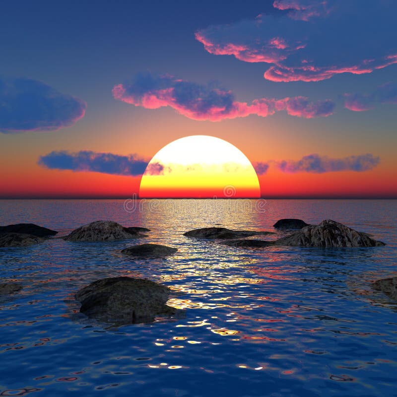 Sea Sunset Picture. Image: 4608773