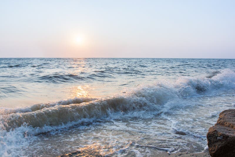 Sea Sunset landscape stock image. Image of parasol, conservation - 38562461