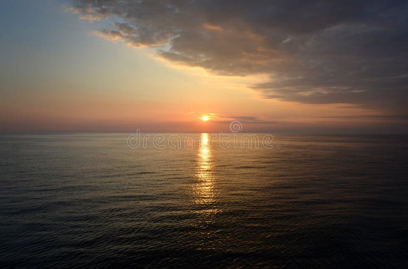 Sea sunset stock image. Image of ship, prayer, colourful - 73298689