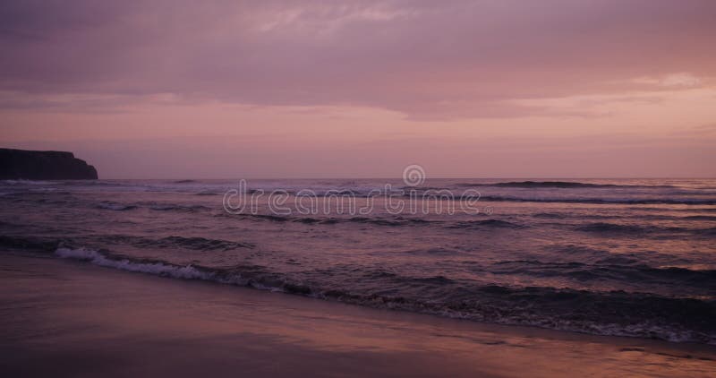 The sea at sunset stock footage. Video of nature, dusk - 281553542