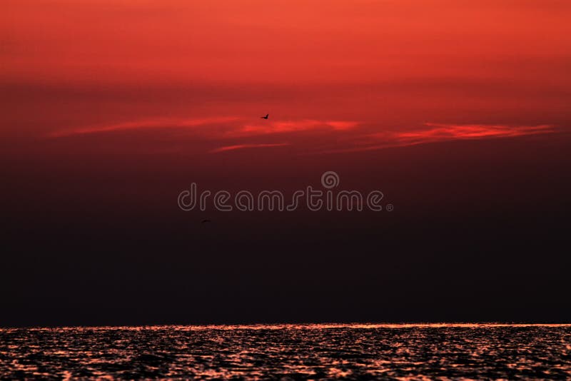 Sea after sunset. stock photo. Image of clouds, sunset - 35915790