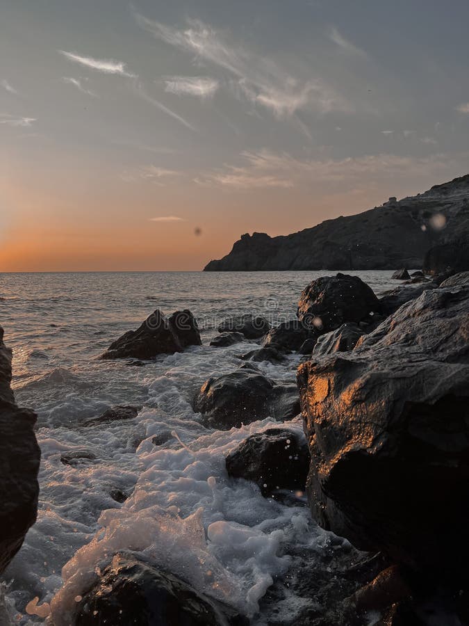 Sea stock image. Image of vibe, sunset, waves, love - 269531265