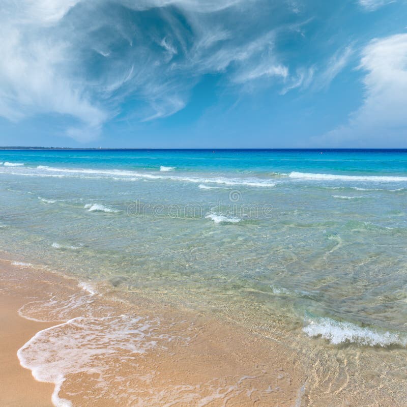 Sea surf on beach stock photo. Image of landscape, blue - 274288946