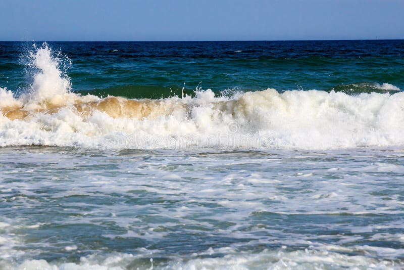 Sea Surf and Spray on the Beach Stock Photo - Image of coast, landscape ...